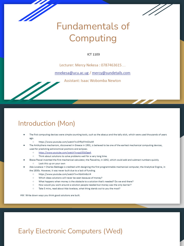 Q1 Fundamentals of Computing-Week-1 | PDF | Office Equipment | Physical Sciences
