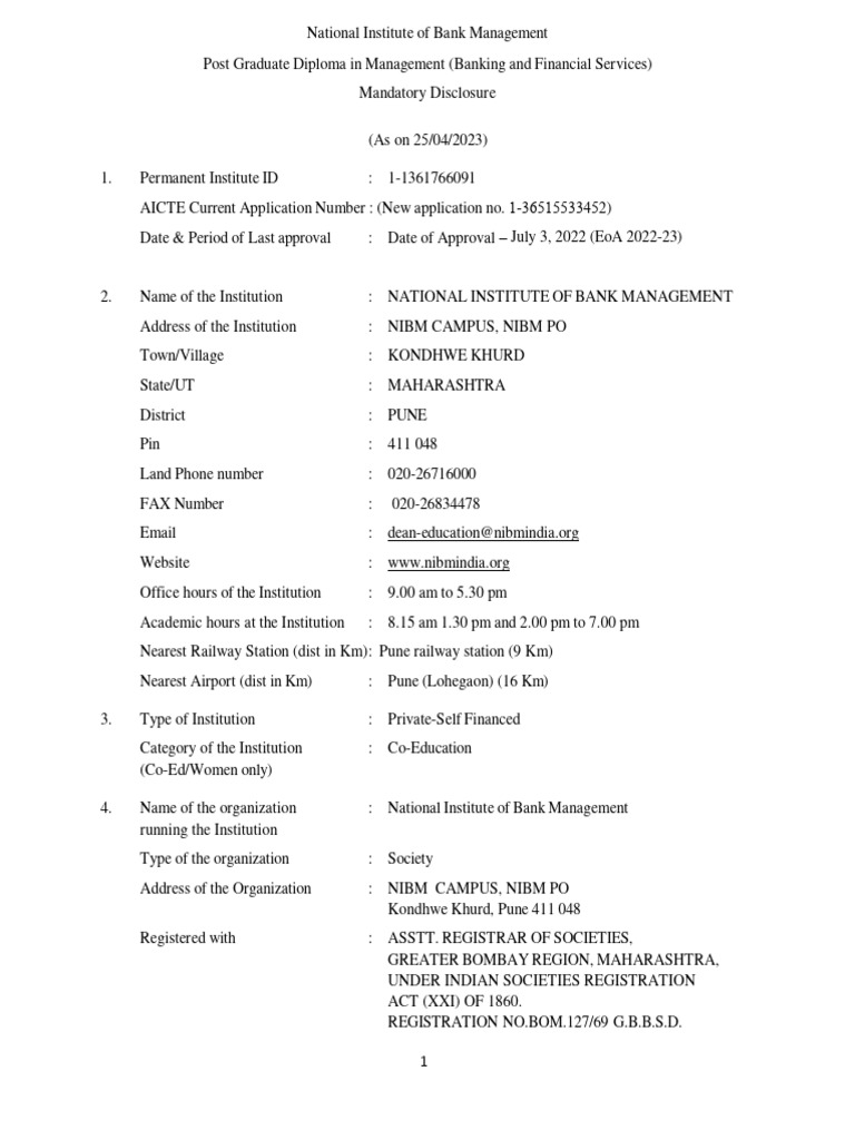 Mandatory Disclosure 2022-23-25 April 23 Updated-1 | PDF | Career ...