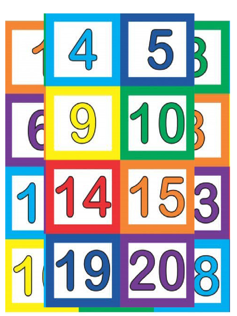 Memorama Numeros | PDF