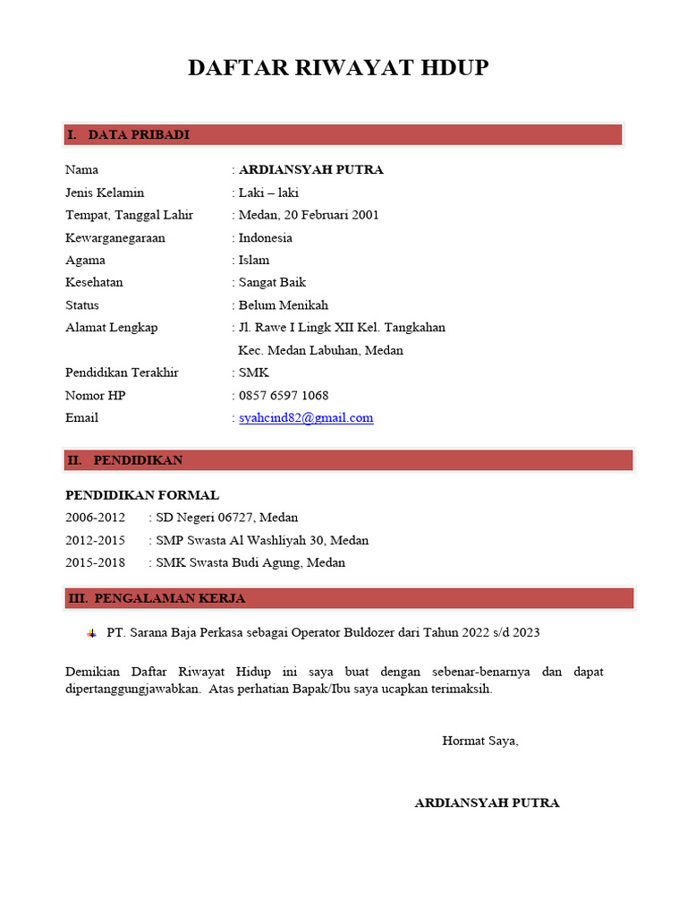CV Ardiansyah Putra | PDF