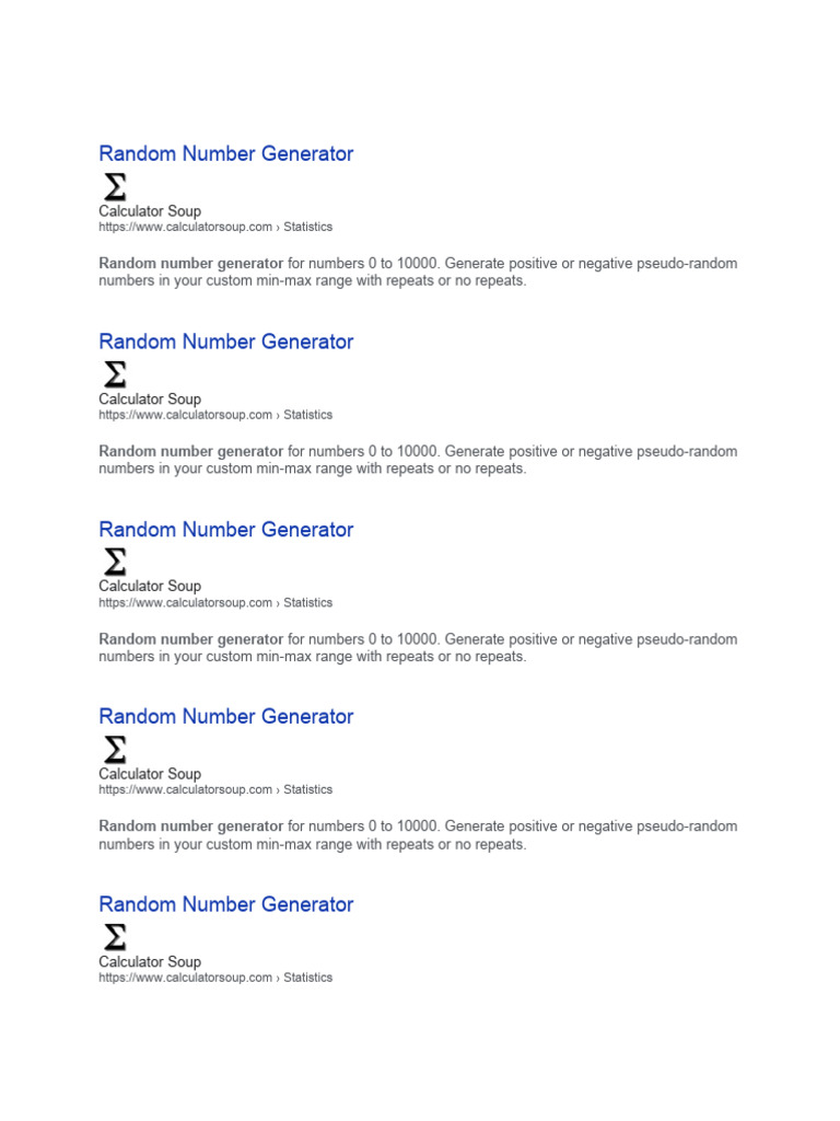 Random Number Generator | PDF