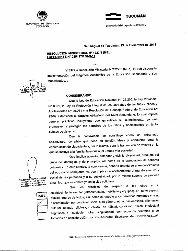 Resol. #1223-5 MEd | PDF