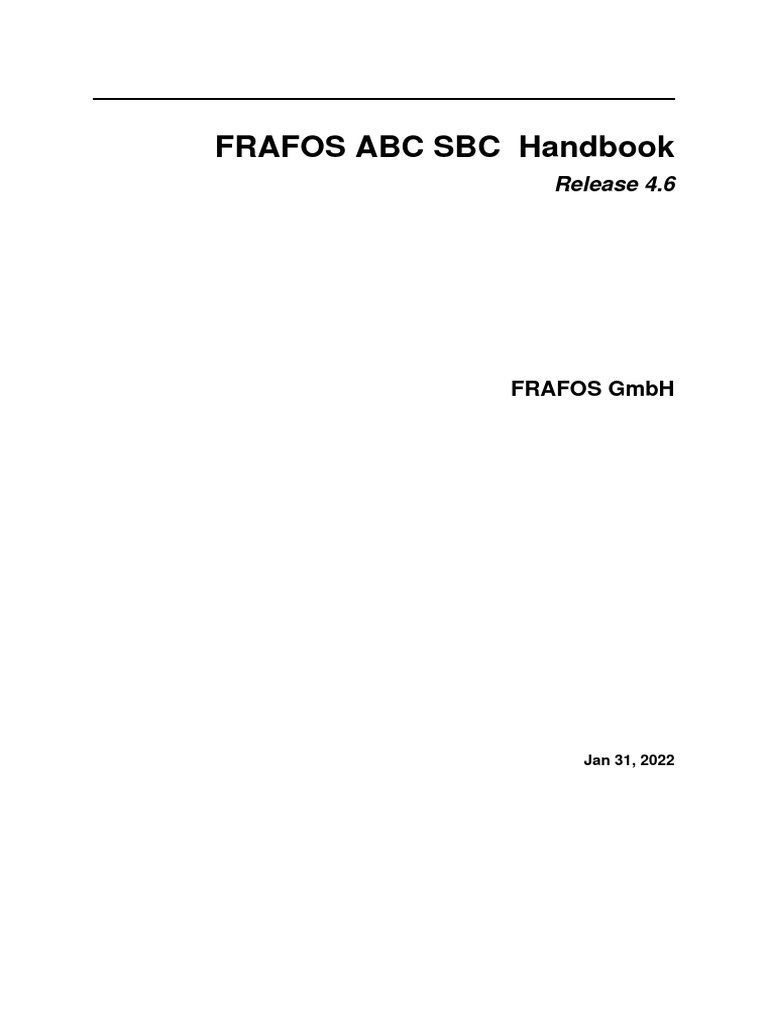Frafos ABC SBC Handbook | PDF