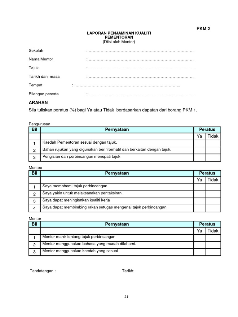 PKM 2 - Laporan Pementoran (Mentor) | PDF
