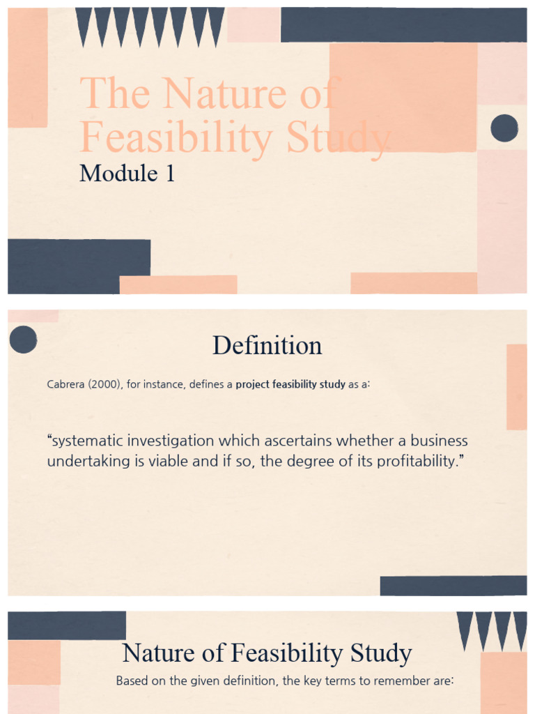 Module 1 - The Nature of Feasibility Study | PDF