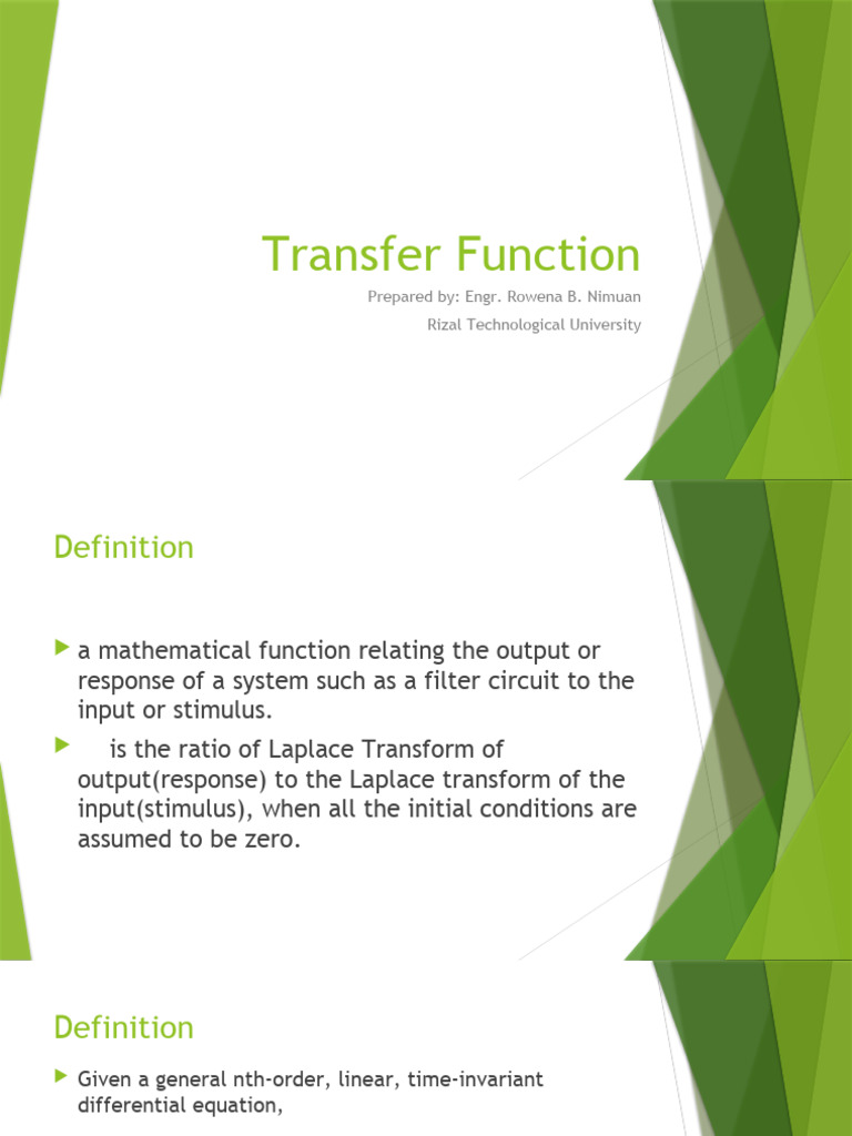 LESSON 5 Transfer Function | PDF