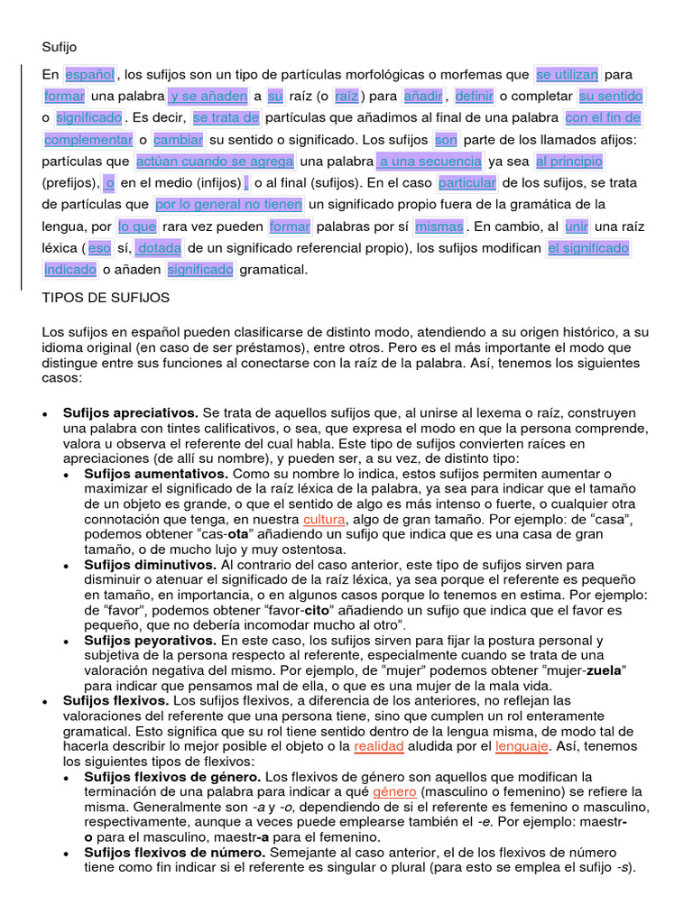 Sufijo | PDF
