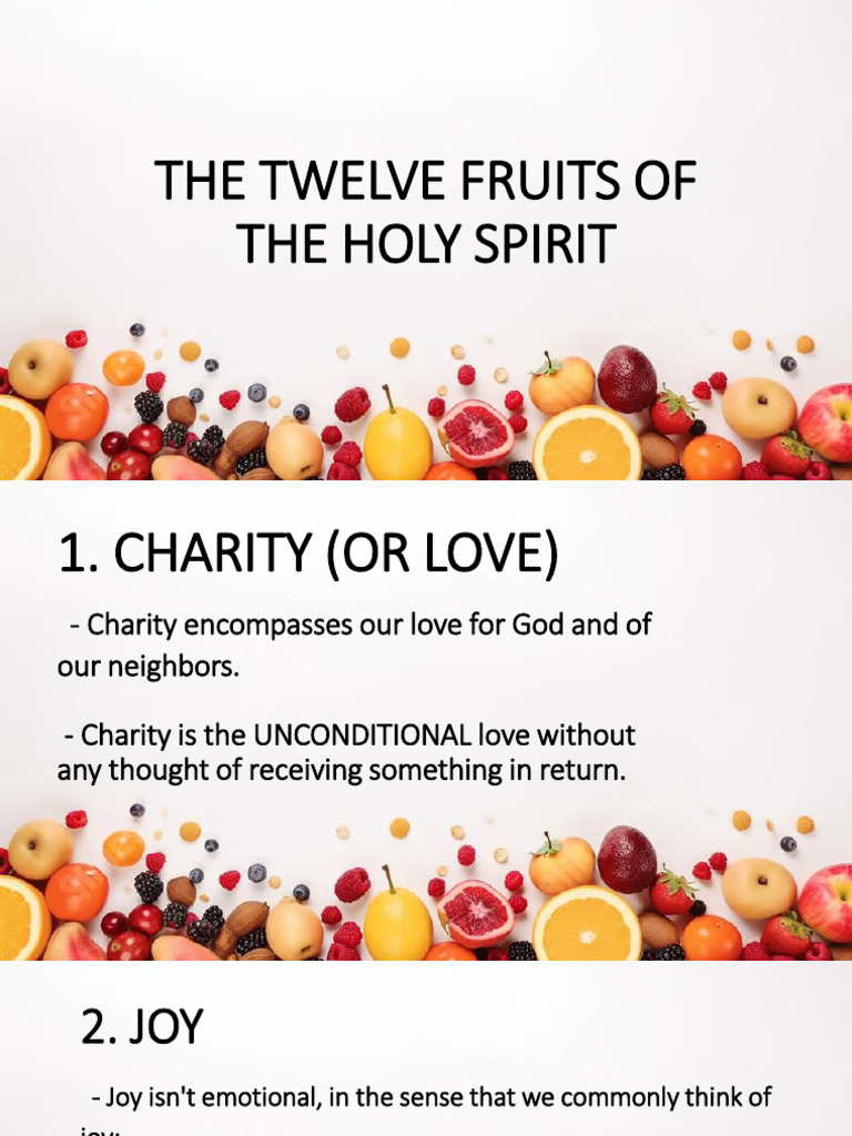4 The Twelve Fruits of The Holy Spirit | PDF | Fruit Of The Holy Spirit ...