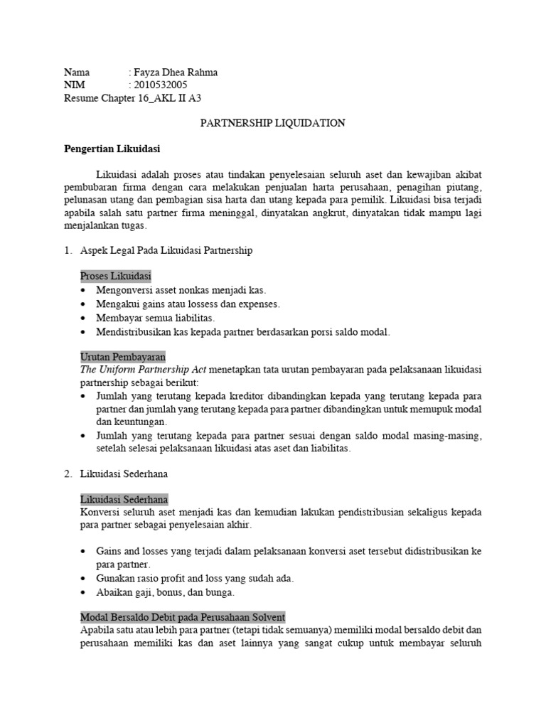 Fayza Dhea Rahma - 2010532005 - CH 16 - Resume AKL 2 - A3 | PDF Fayza Dhea Rahma - 2010532005 - CH 16 - Resume AKL 2 - A3 | PDF