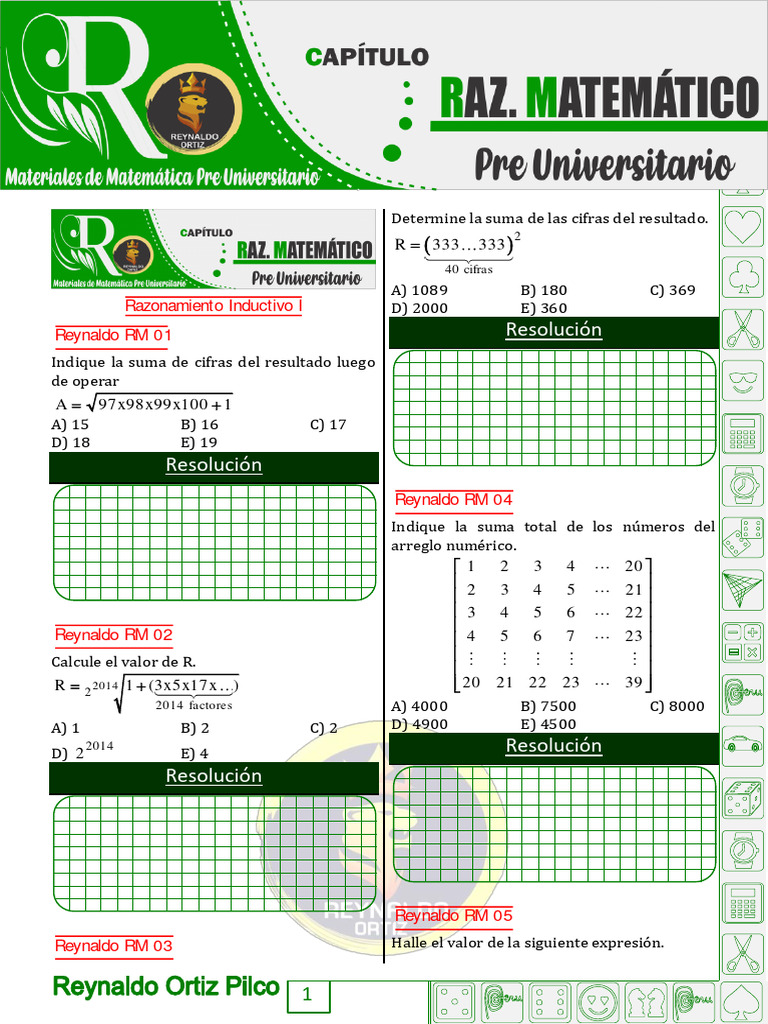 Razonamiento Inductivo I | PDF
