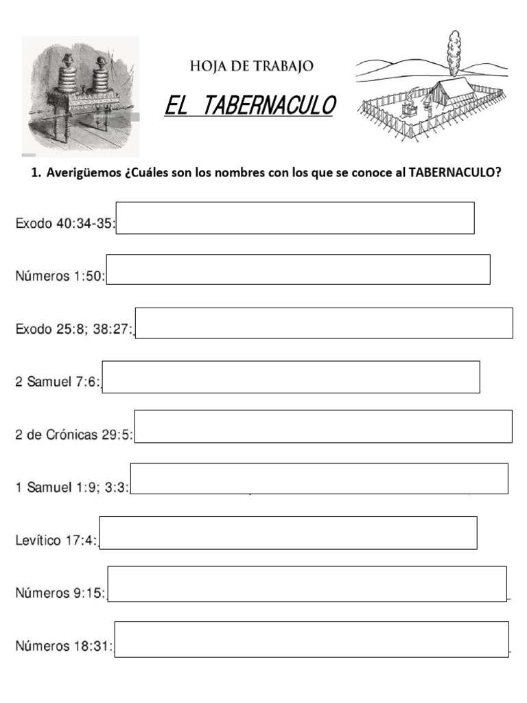 EL TABERNACULO (Ficha de Trabajo) | PDF