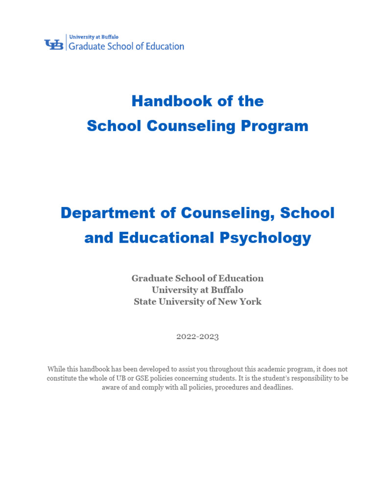 School Counseling EdM Handbook | PDF | School Counselor | Counseling Psychology
