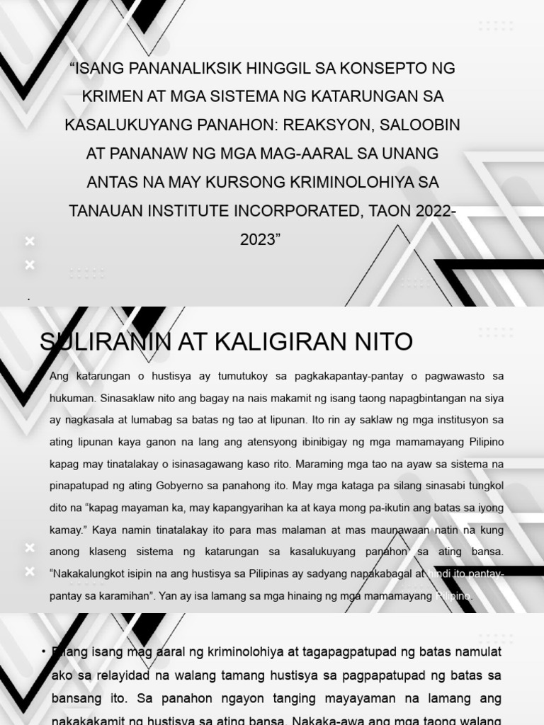 Isang Pananaliksik Hinggil Sa Konsepto NG Krimen | PDF