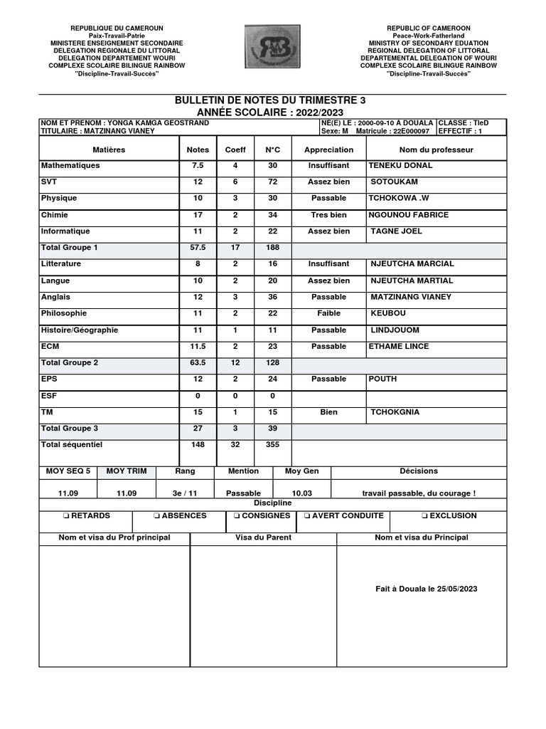 Bulletins Trim 3 | PDF