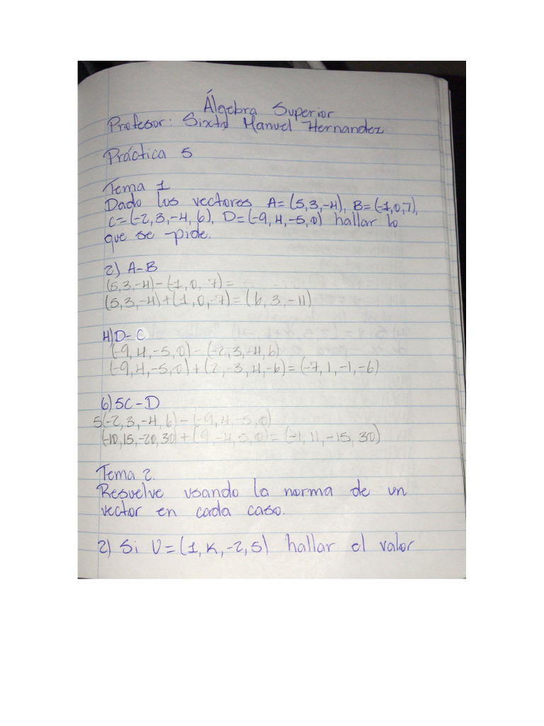 Práctica 5 Álgebra Superior | PDF