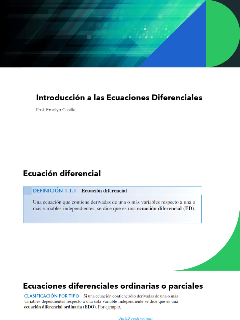 Introducción A Las Ecuaciones Diferenciales | PDF
