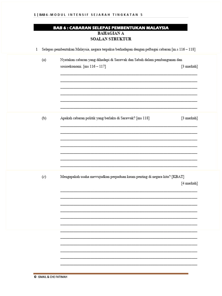 SJ-T5 Modul Latihan Bab 6 | PDF