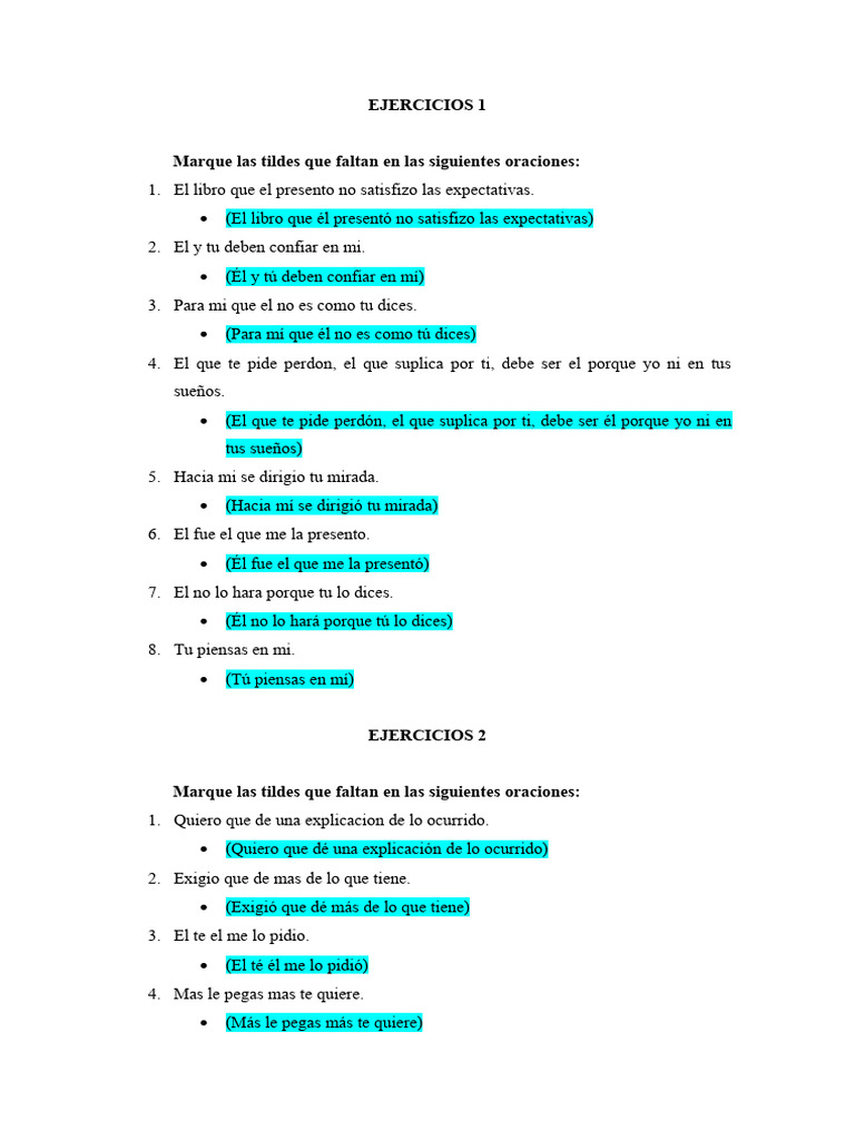 Tarea Lengua | PDF