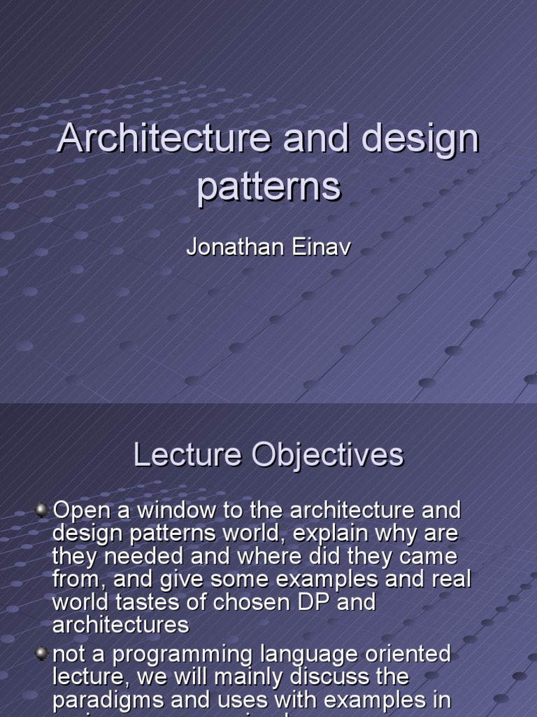 Architecture And Design Patterns Pdf Service Oriented Architecture Model View Controller
