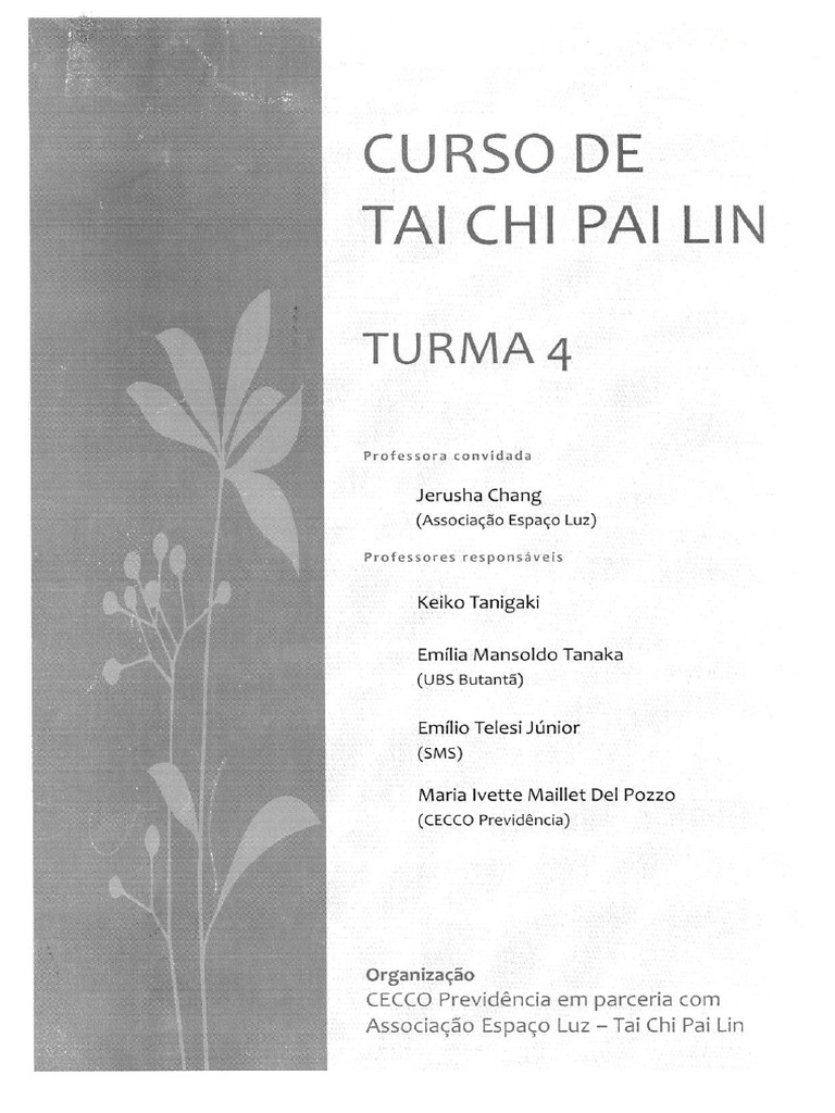 Curso Tai Chi Pai Lin Emílio Telesi JR | PDF
