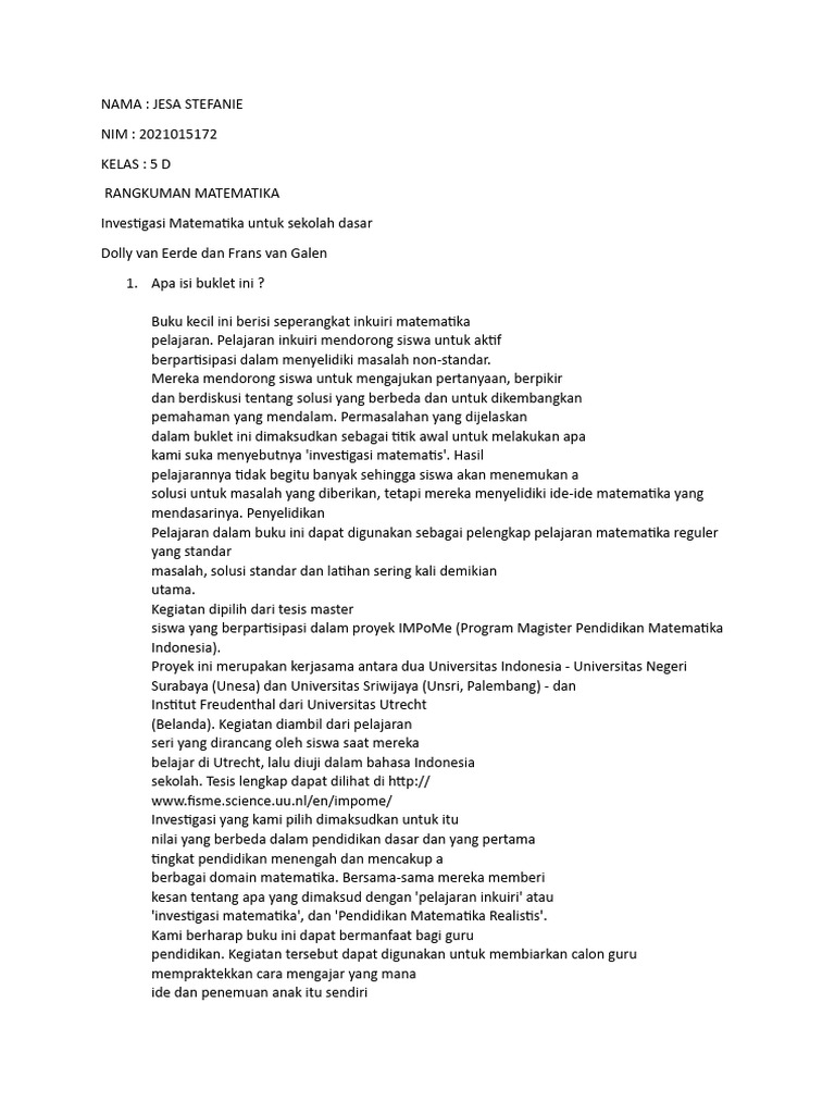 Tugas Matematika | PDF | Wellness | Science & Mathematics