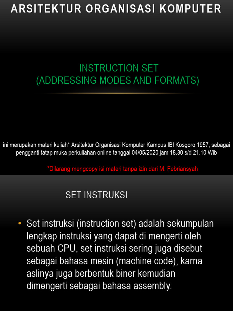 (Online) Instruction Set | PDF | Komputer