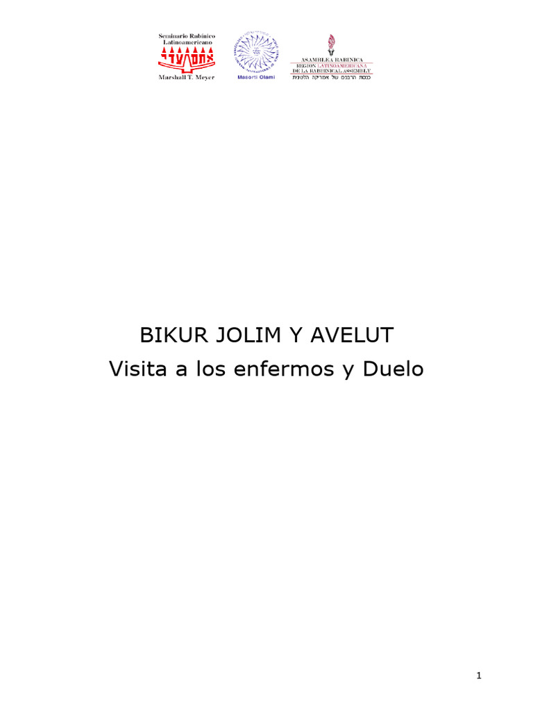 Bikur Jolim y Avelut | PDF