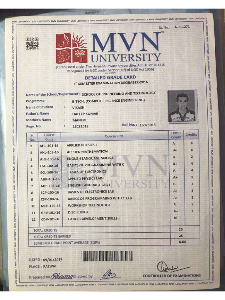 Graduation Marksheets | PDF