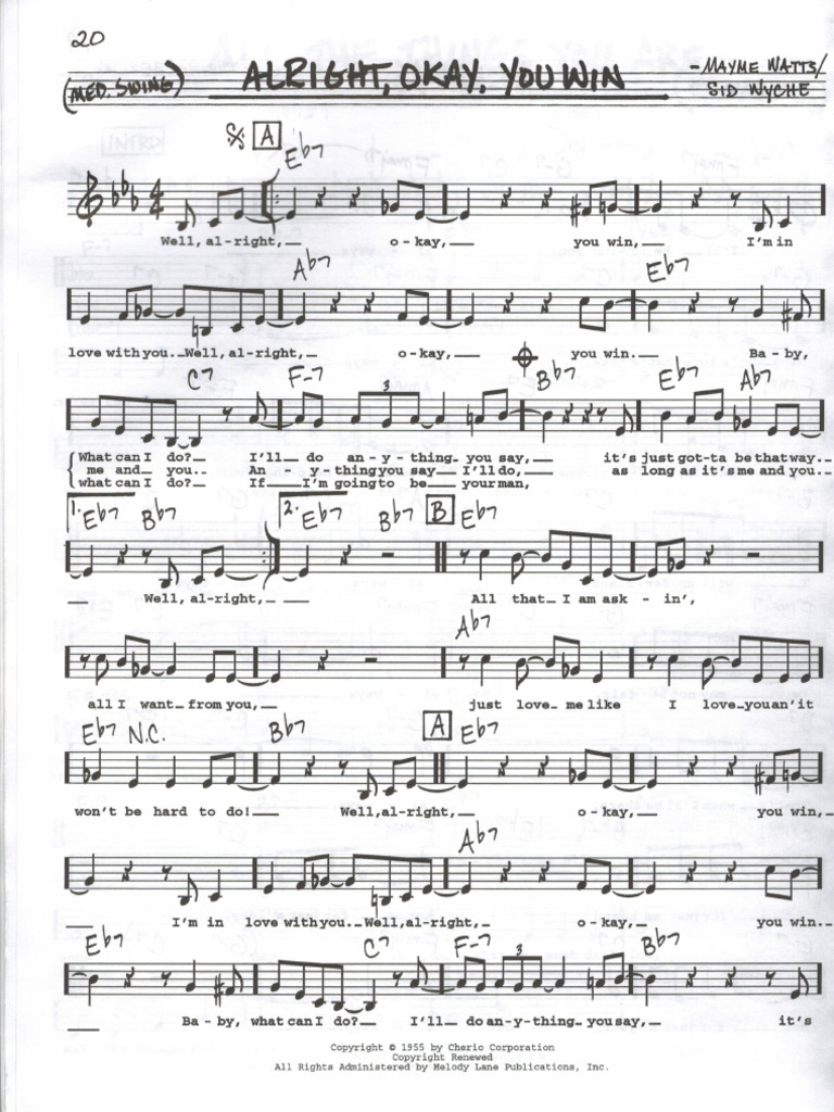 020 Alright, Okay, You Win | PDF