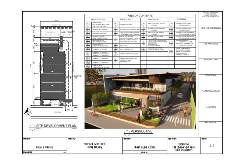 Proposed Two-Storey Office Building | PDF | Building Engineering ...