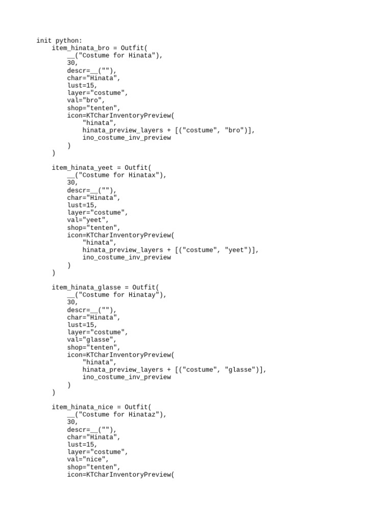 More Costumes - Rpym | PDF