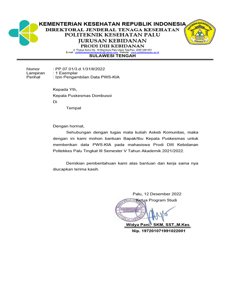 Surat Izin Pws Kia Baru | PDF