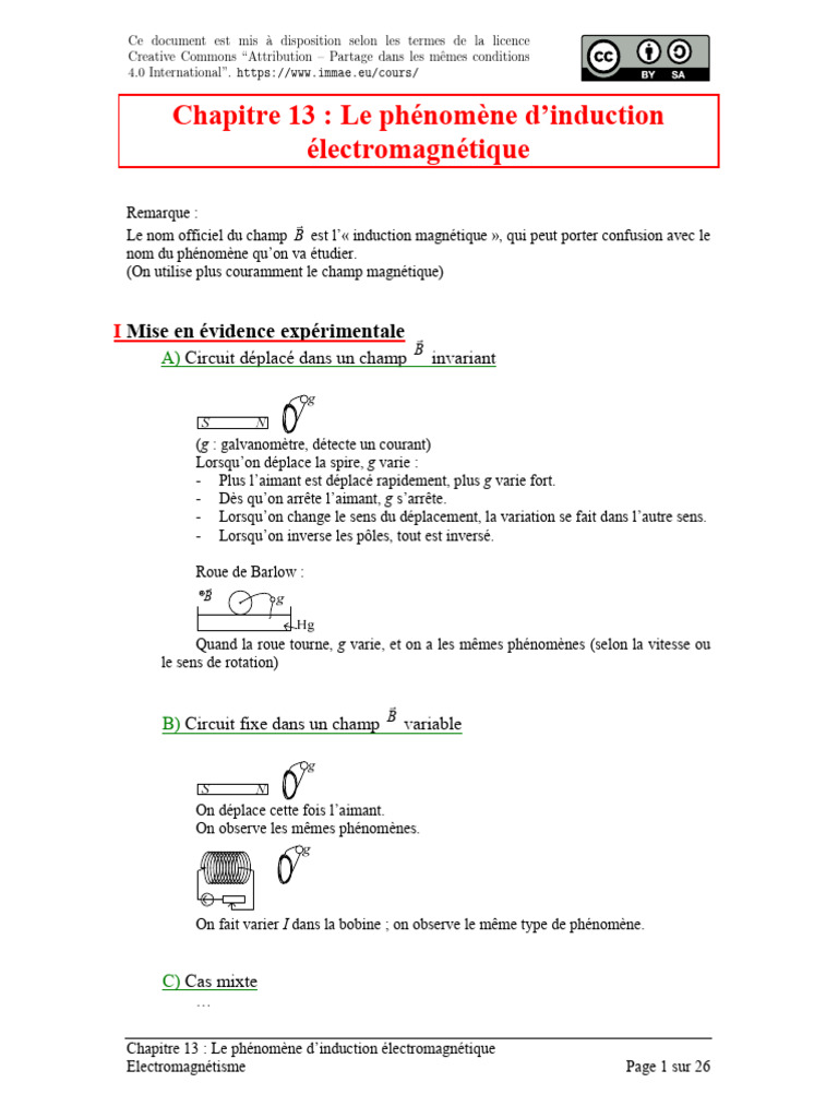 Induction Électromagnétique | PDF | Mathematical Physics | Mathematical Analysis
