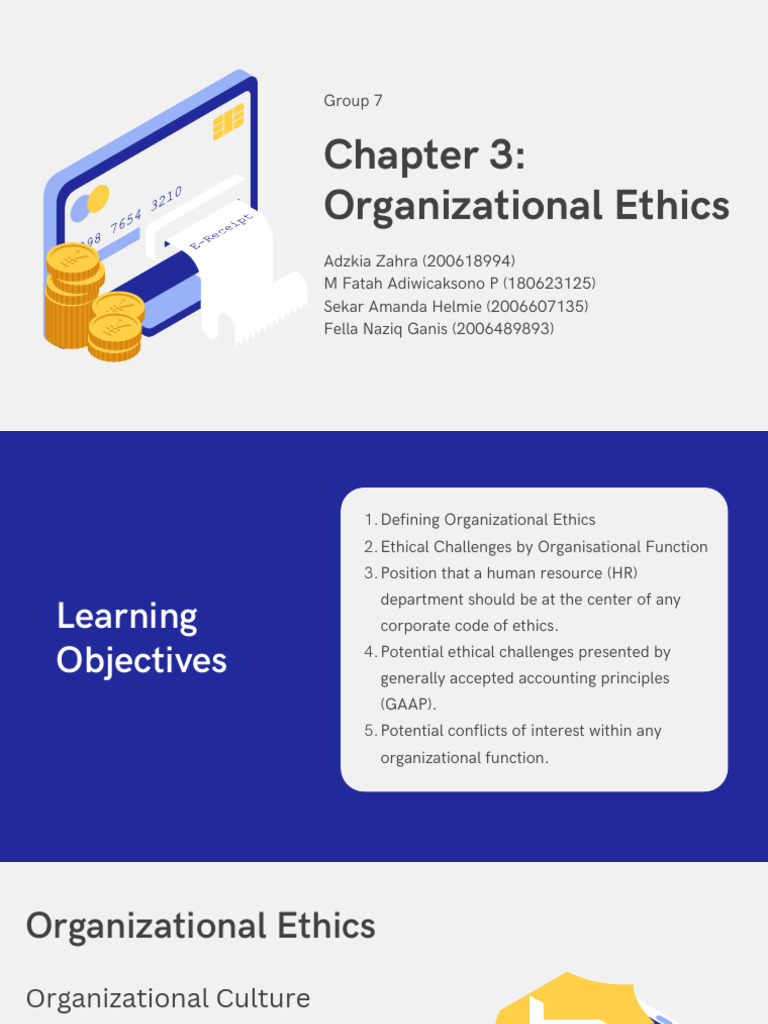 of Organizational Ethics | PDF | Accounting | Employment