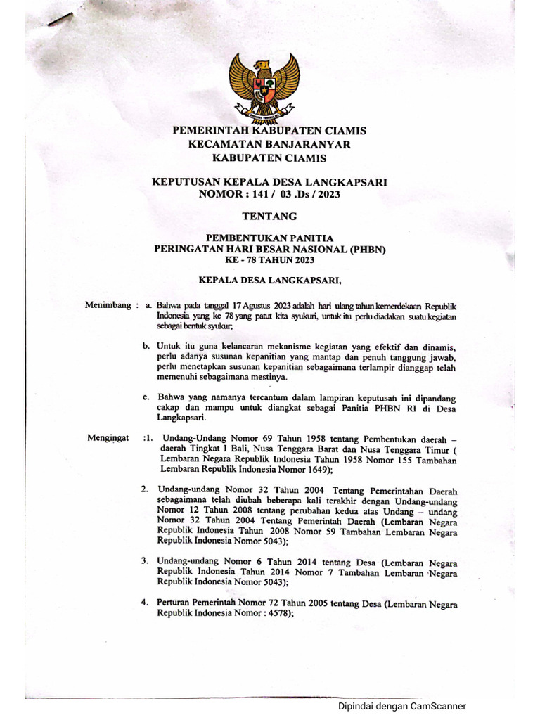 SK Panitia PHBN | PDF