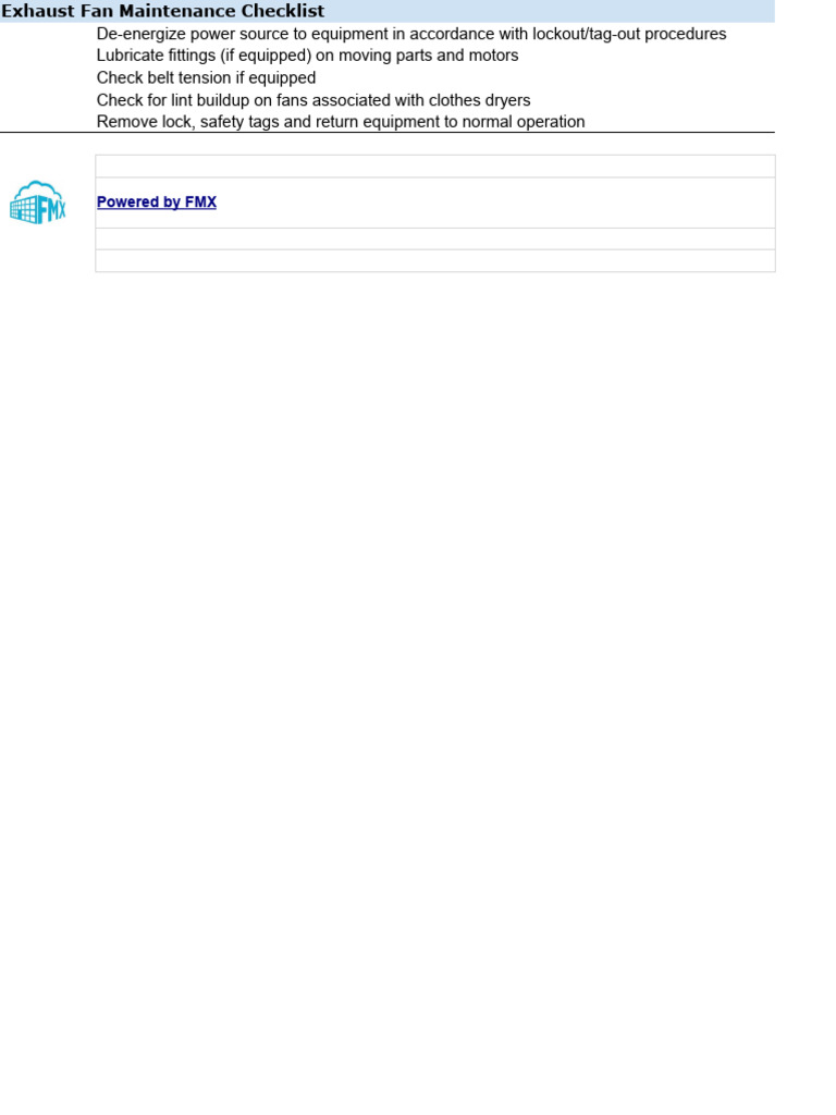 Exhaust Fan Maintenance Guide | PDF