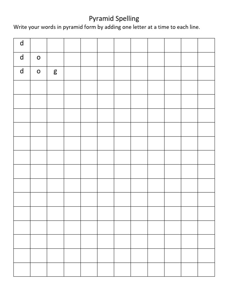 Pyramid Spelling | PDF