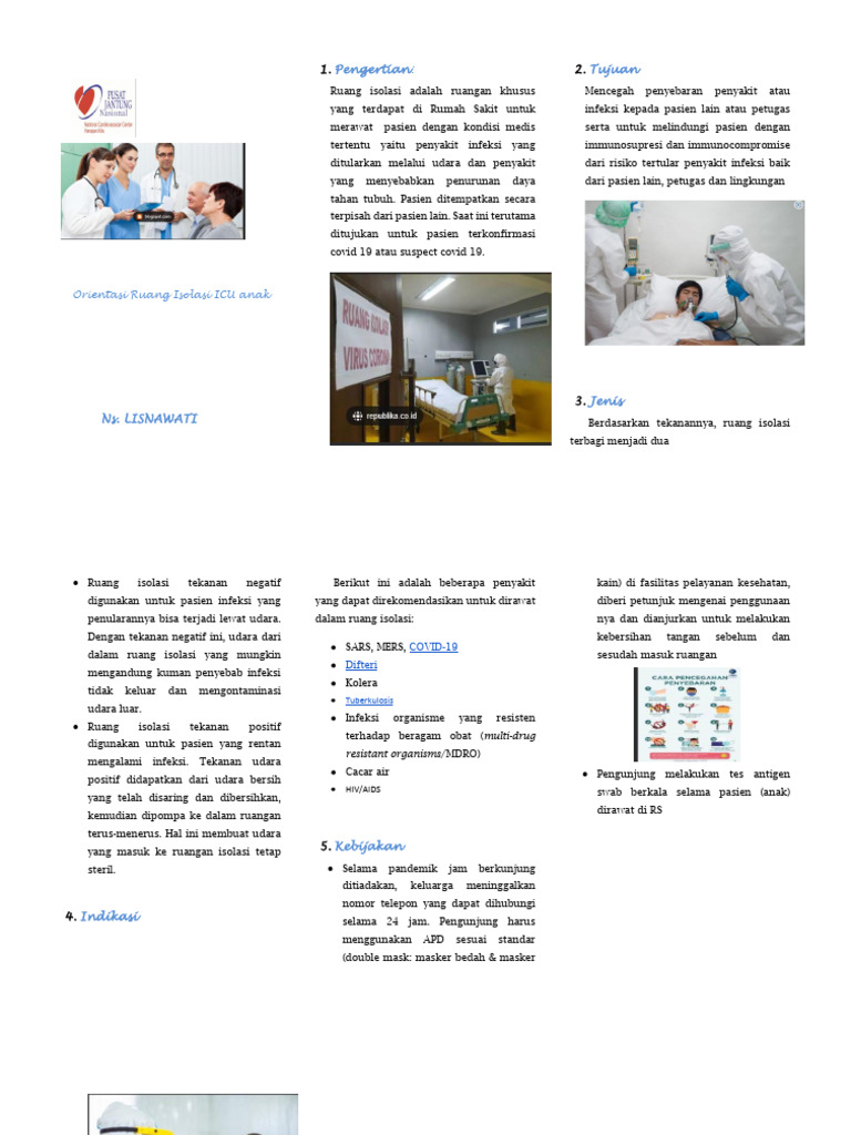 Panduan Ruang Isolasi ICU Anak | PDF