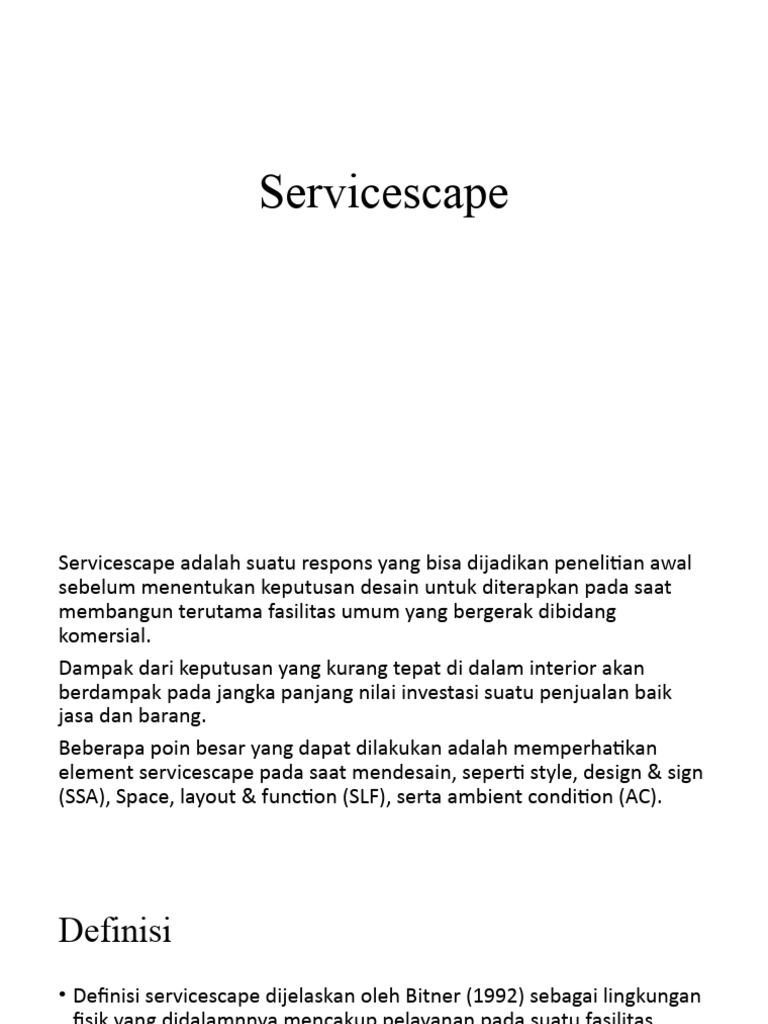 Presentasi Servicescape | PDF