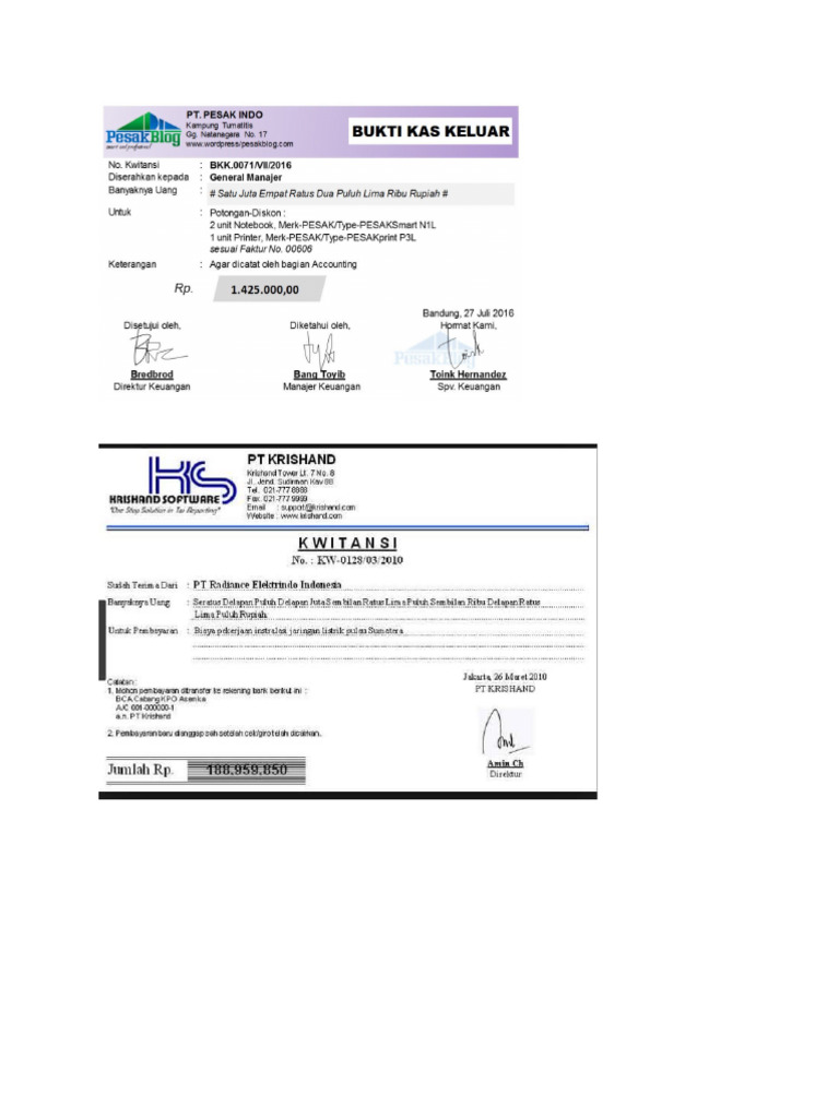 Bukti Transaksi | PDF