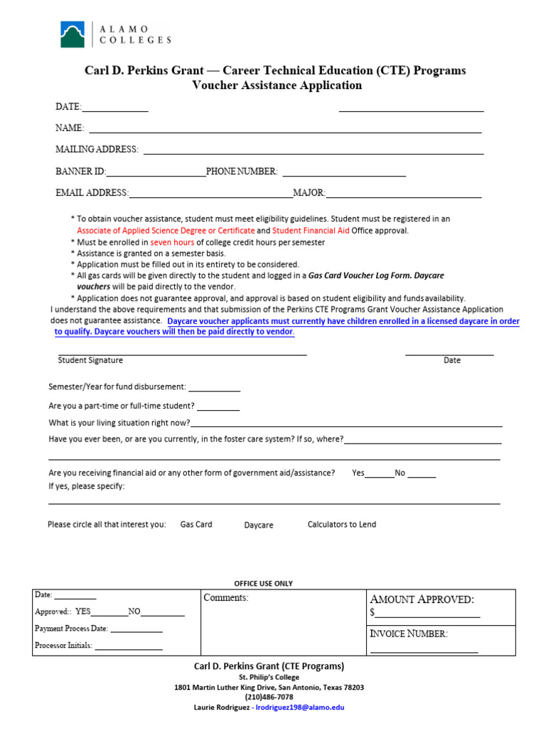 Perkins Voucher Application-FINAL Fall 2023 7.13.2023 | PDF