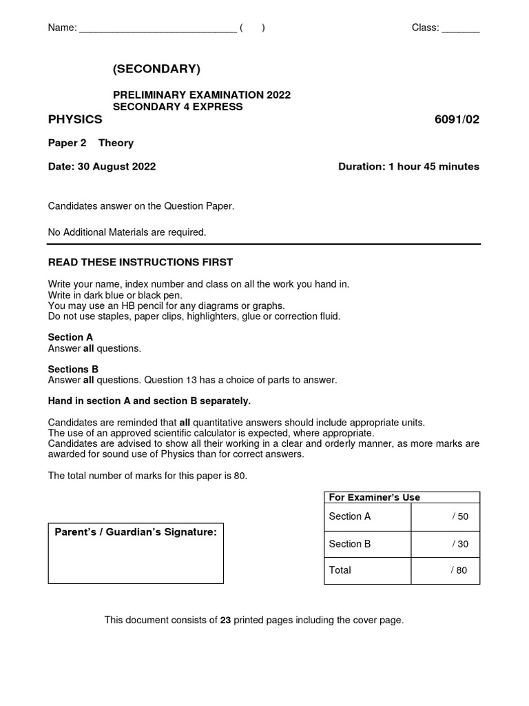 Physics O Level Paper | PDF | Transformer | Inductor