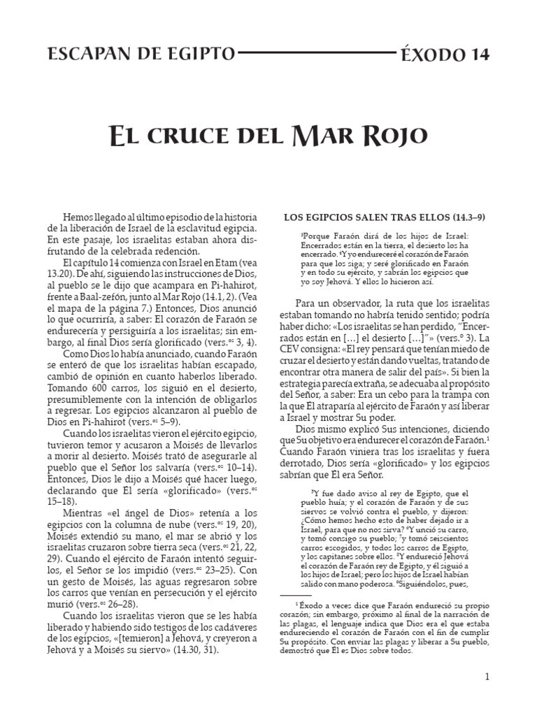 4 El Cruce Del Mar Rojo | PDF | Moisés | Libro del éxodo