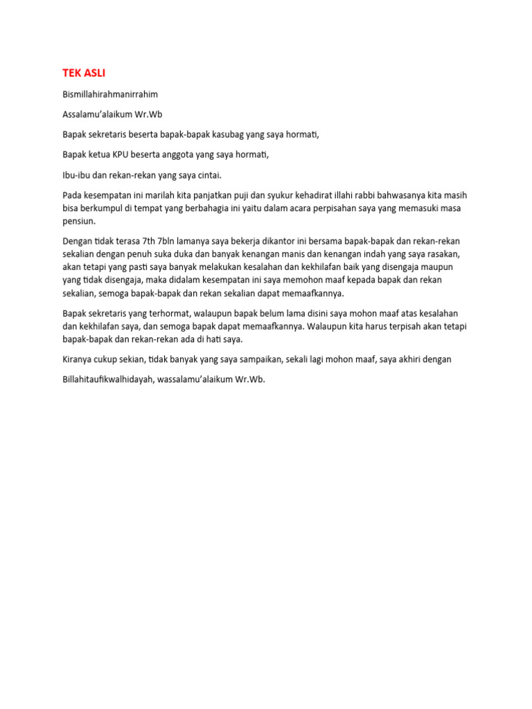 Contoh Pidato | PDF | Seni & Disiplin Bahasa | Kesehatan Holistik