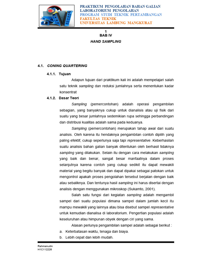 Dokumen - Tips Coning Quartering Grain Counting 1 Fix Part 11doc | PDF