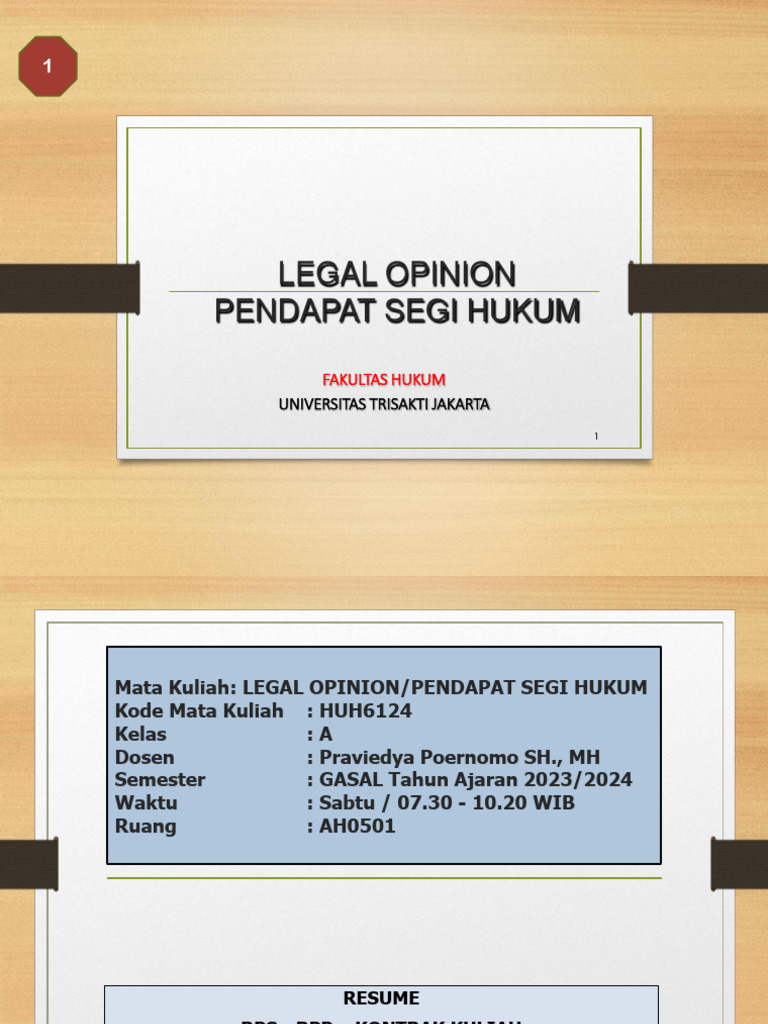 Gasal Resume Rps RPP Kontrak Kuliah 2324 | PDF
