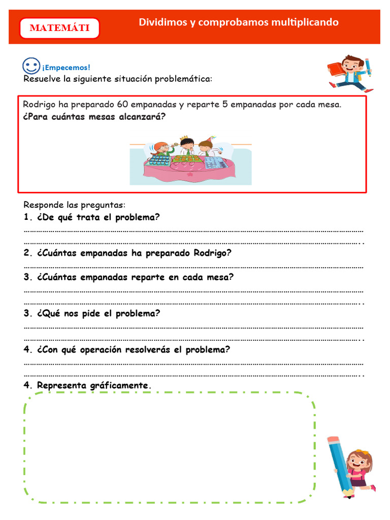 D4 A2 FICHA MAT. Dividimos y Comprobamos Multiplicando | PDF