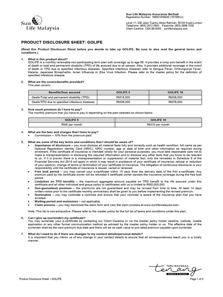 Golife - PDS + Soc (En+bm) | PDF