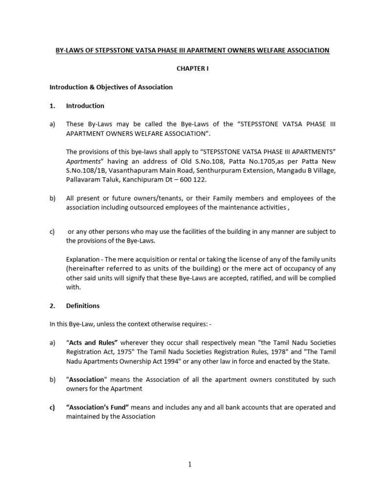 VATSA by Law - Final | PDF