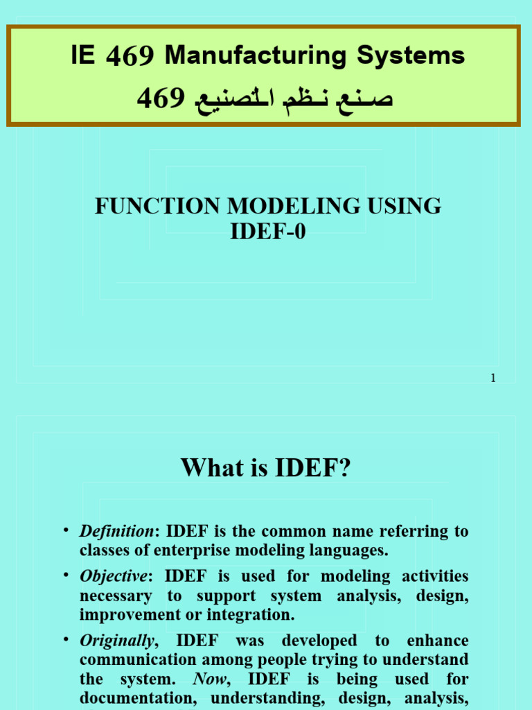 IDEF-0 Function Modeling Guide | PDF